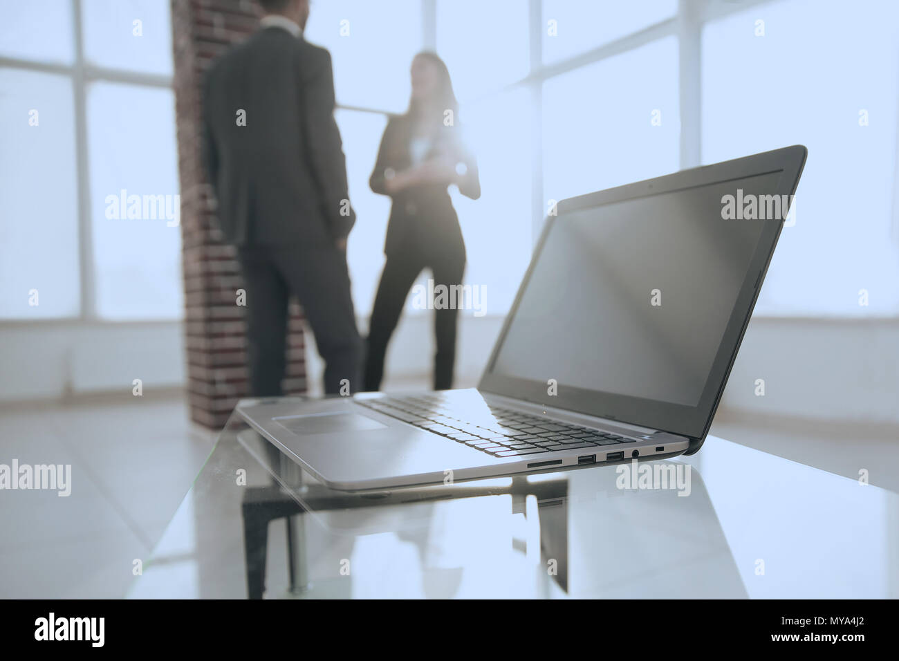 workspace table works in the office with a computer Stock Photo - Alamy