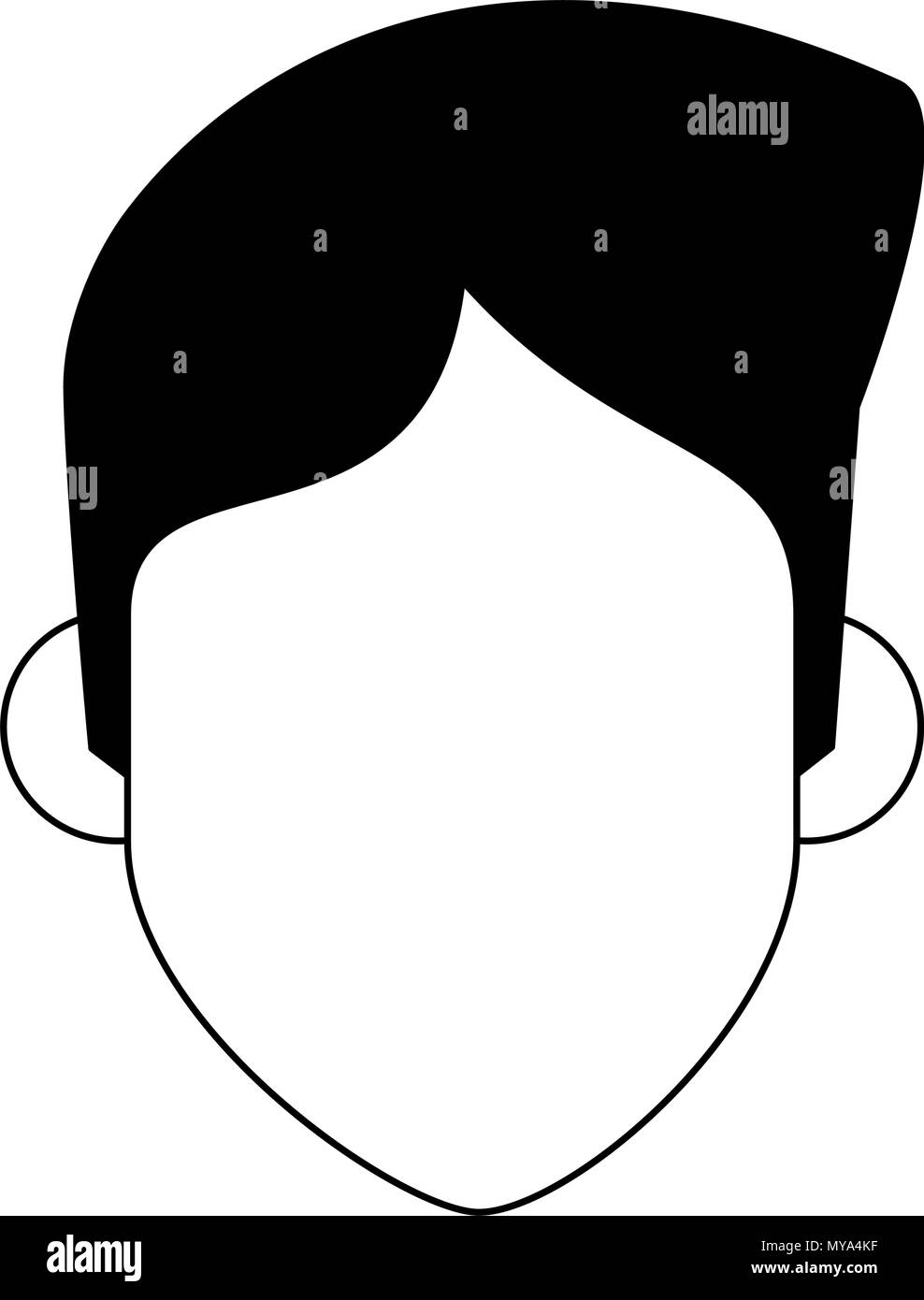 Man faceless cartoon in black and white Stock Vector Image & Art - Alamy