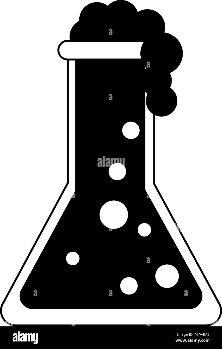 Flask chemistry lab in black and white Stock Vector Image & Art - Alamy