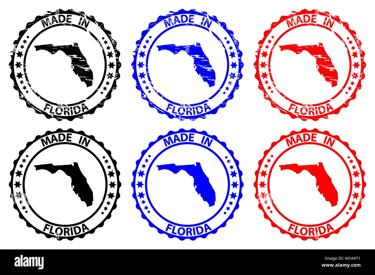 Made in Florida - rubber stamp - vector, Florida (United States of ...
