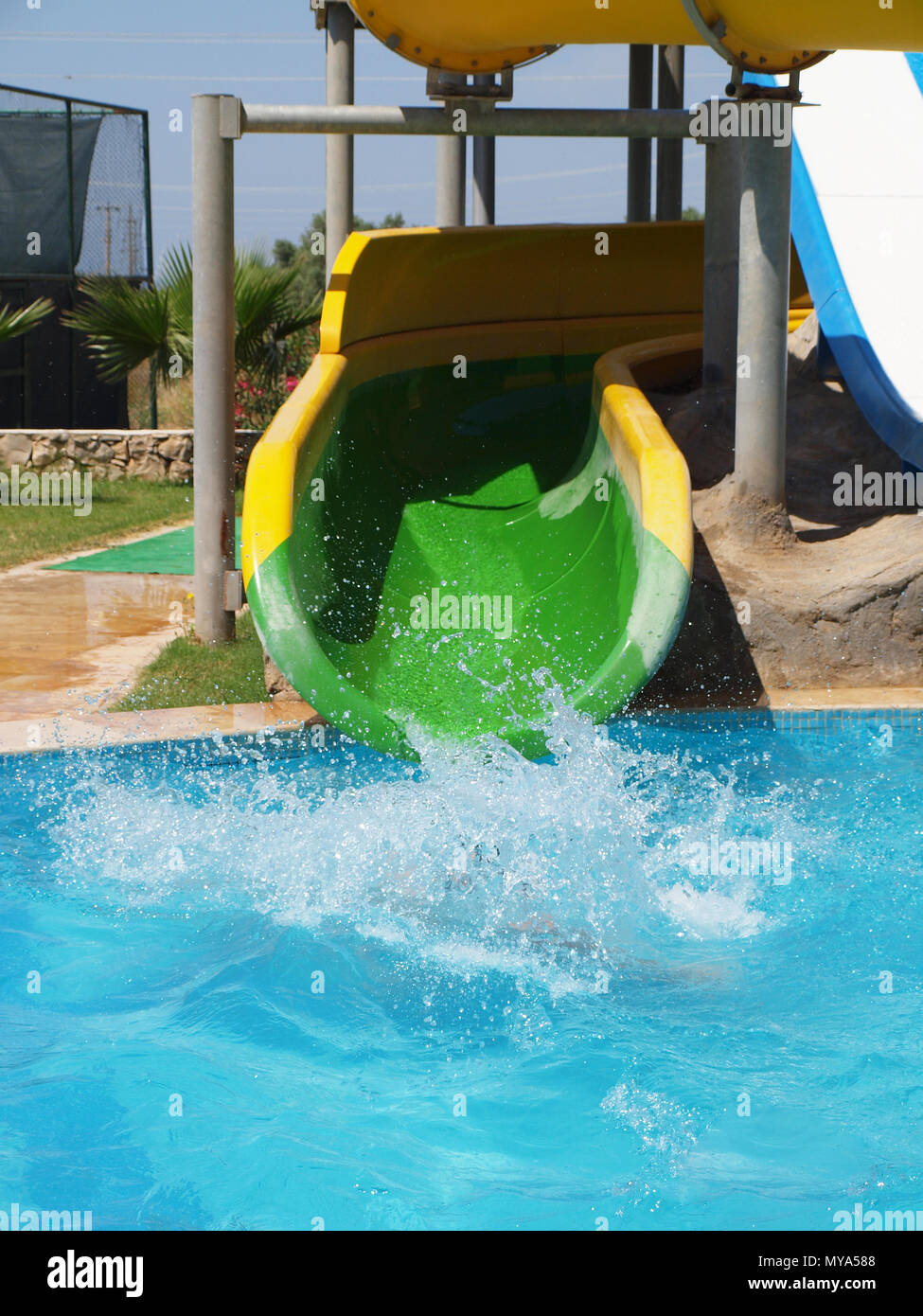 Colorful water slides aqua park hi-res stock photography and images - Alamy