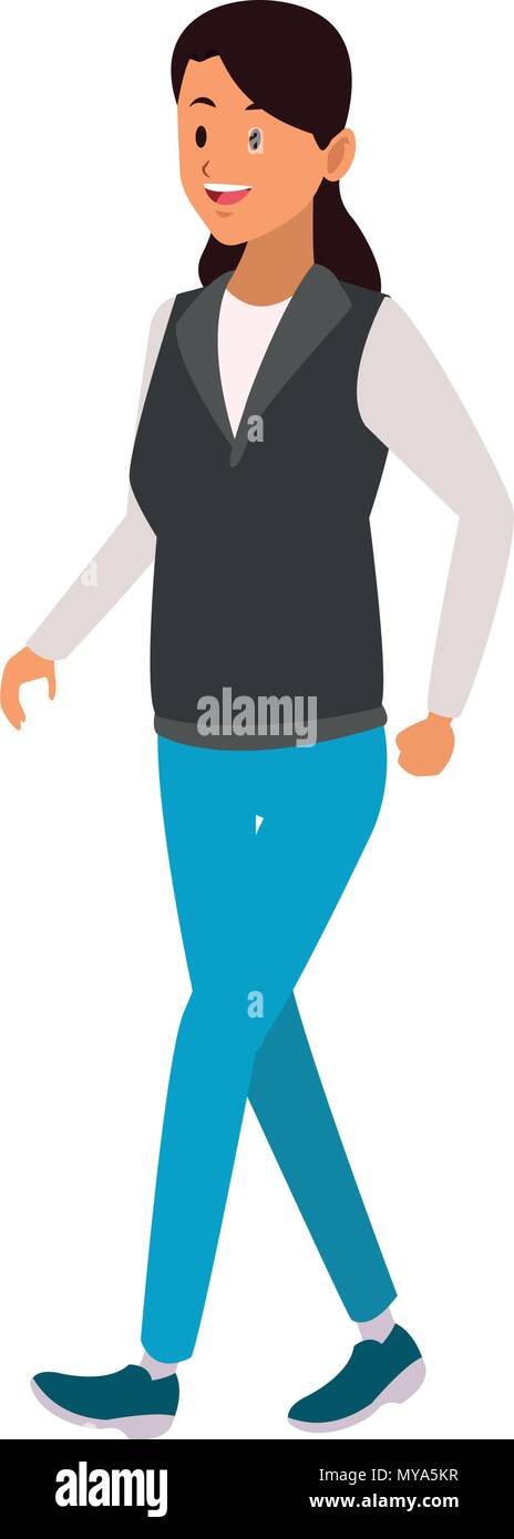 Woman walking cartoon Stock Vector Image & Art - Alamy