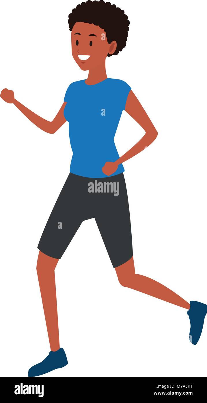 Fitness woman running Stock Vector Image & Art - Alamy