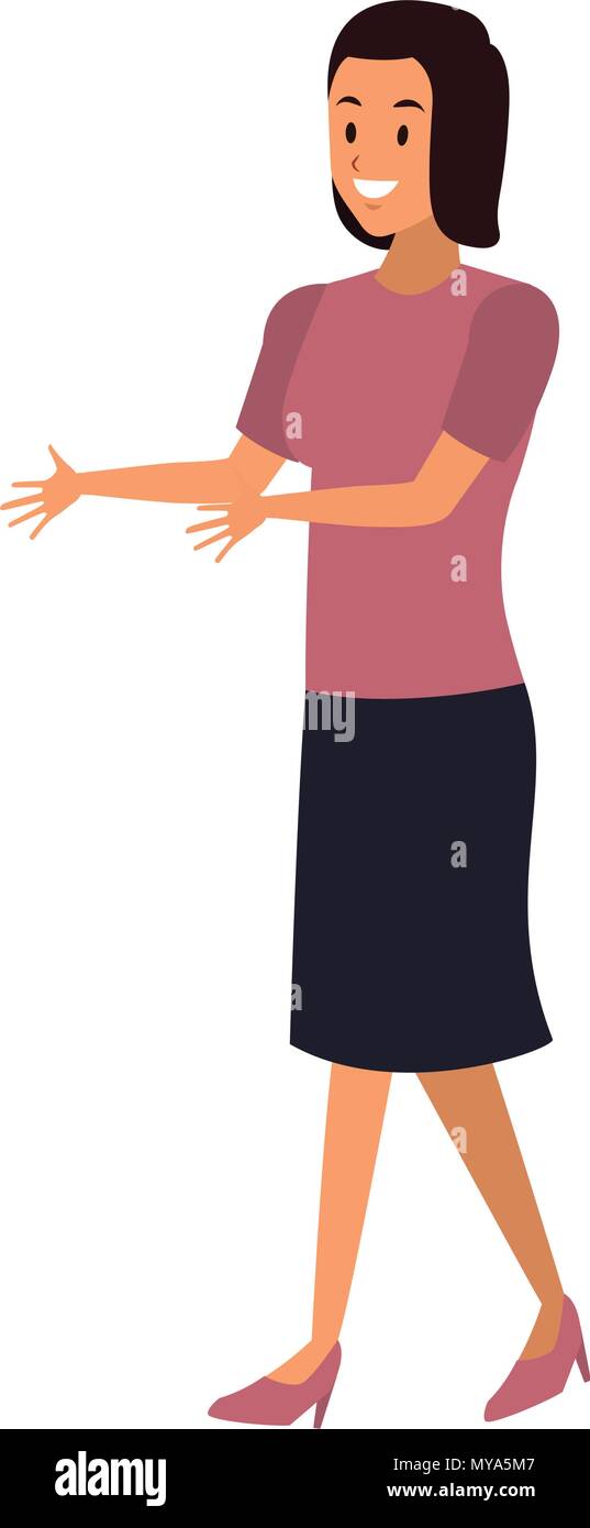 Woman walking cartoon Stock Vector Image & Art - Alamy