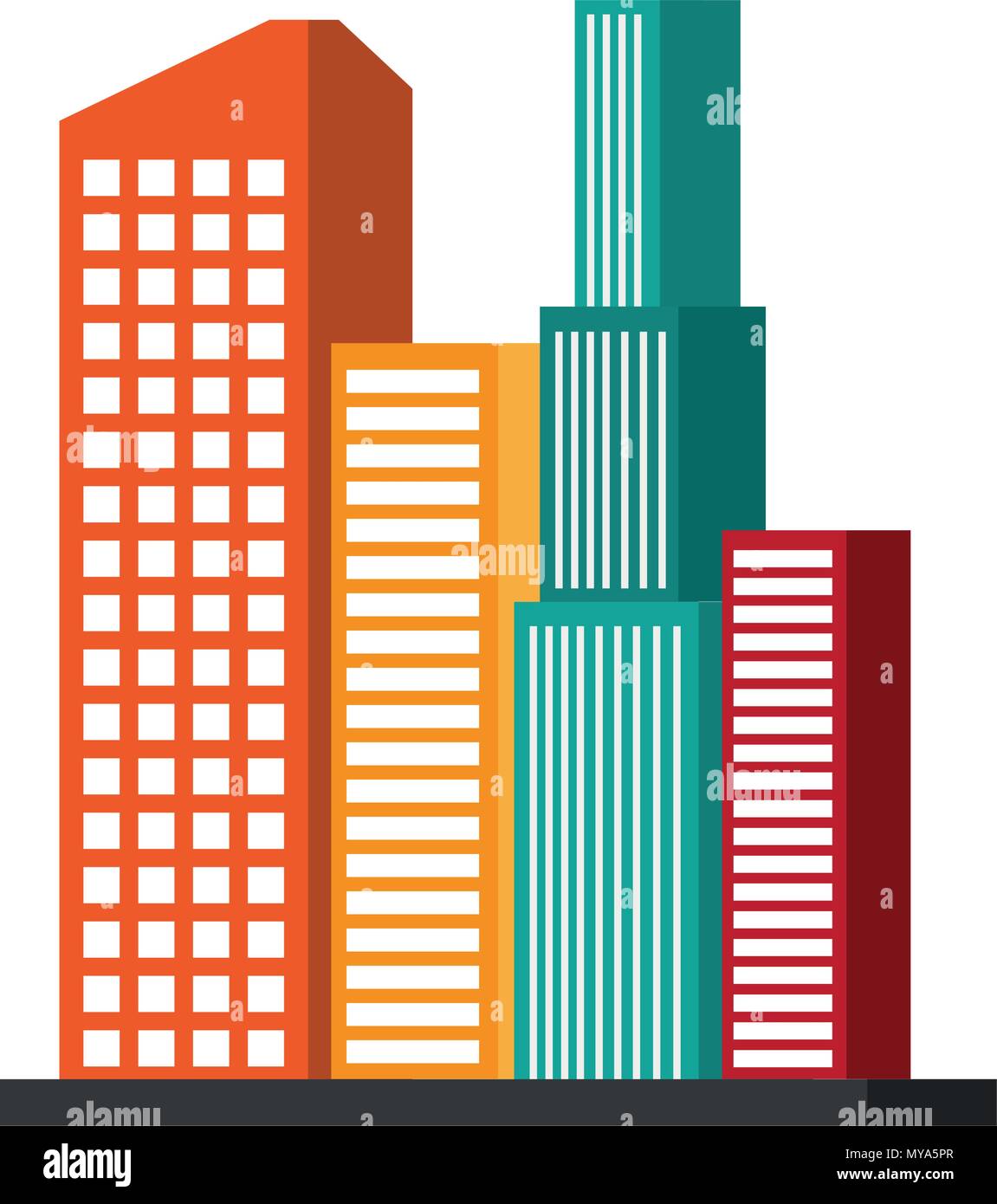 Urban buildings isolated Stock Vector Image & Art - Alamy