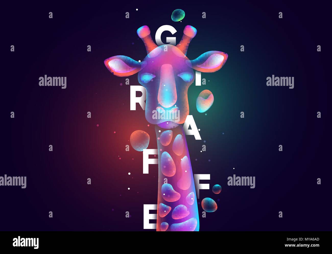 Modern abstract art, Giraffe shapes fluid gradient Stock Vector Image ...