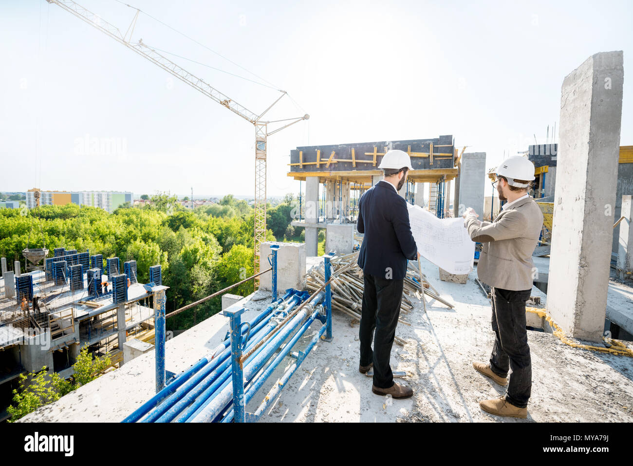 Engineers working on the structure Stock Photo - Alamy