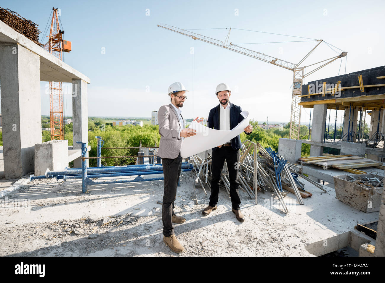 Engineers working on the structure Stock Photo - Alamy