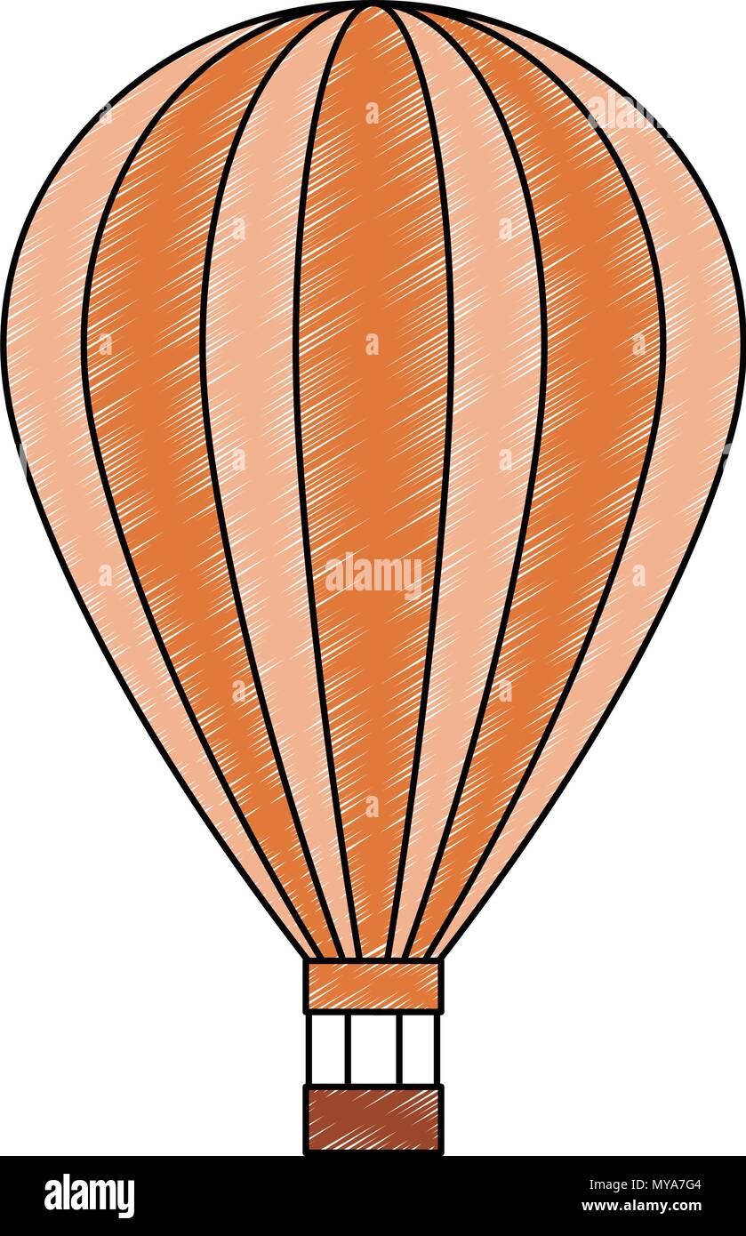 Hot air balloon flying scribble Stock Vector Image & Art - Alamy