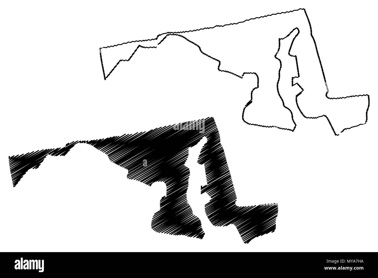 Maryland map vector illustration, scribble sketch Maryland map Stock Vector Image & Art - Alamy