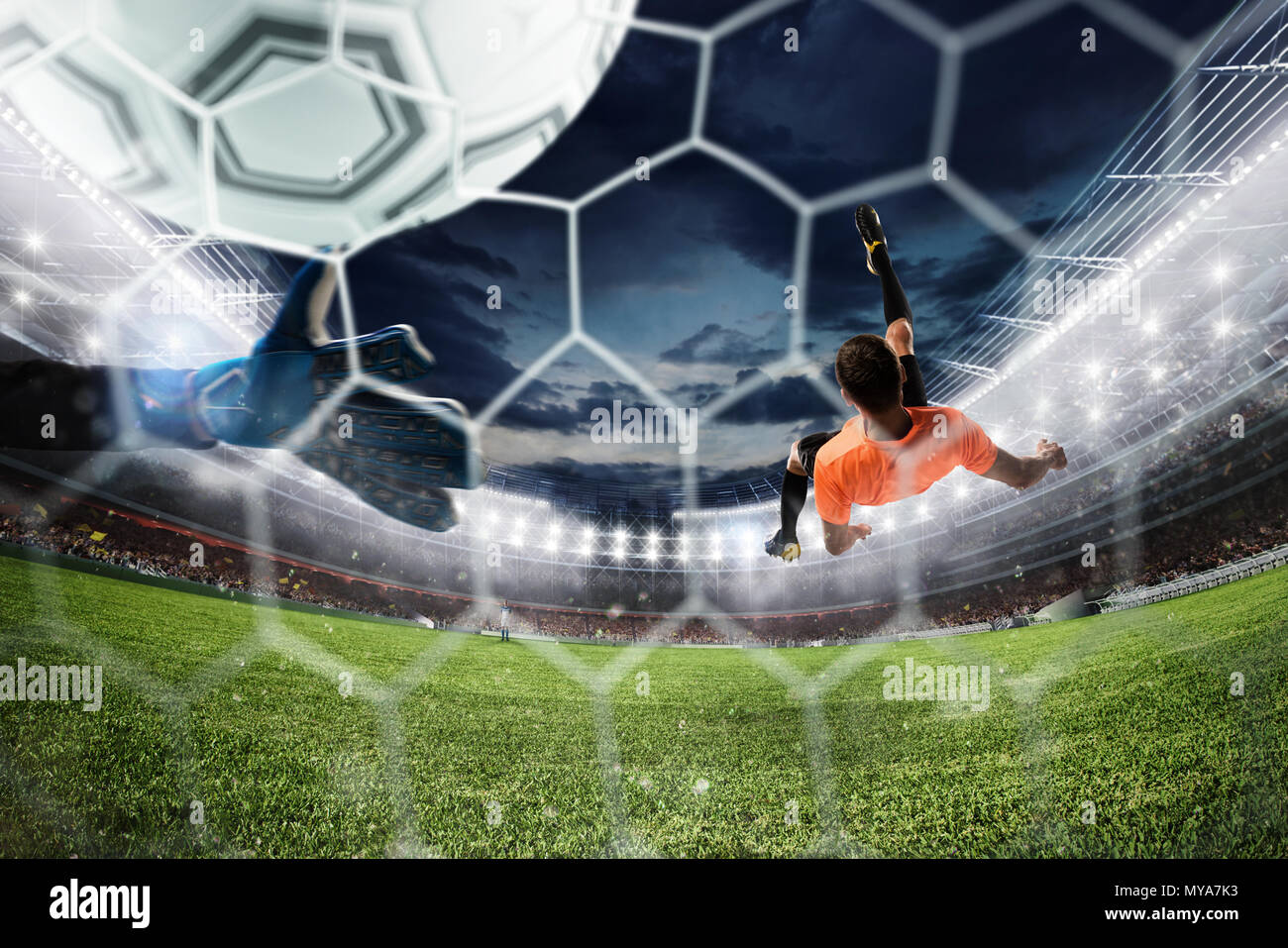 Bicycle kick soccer hi-res stock photography and images - Alamy