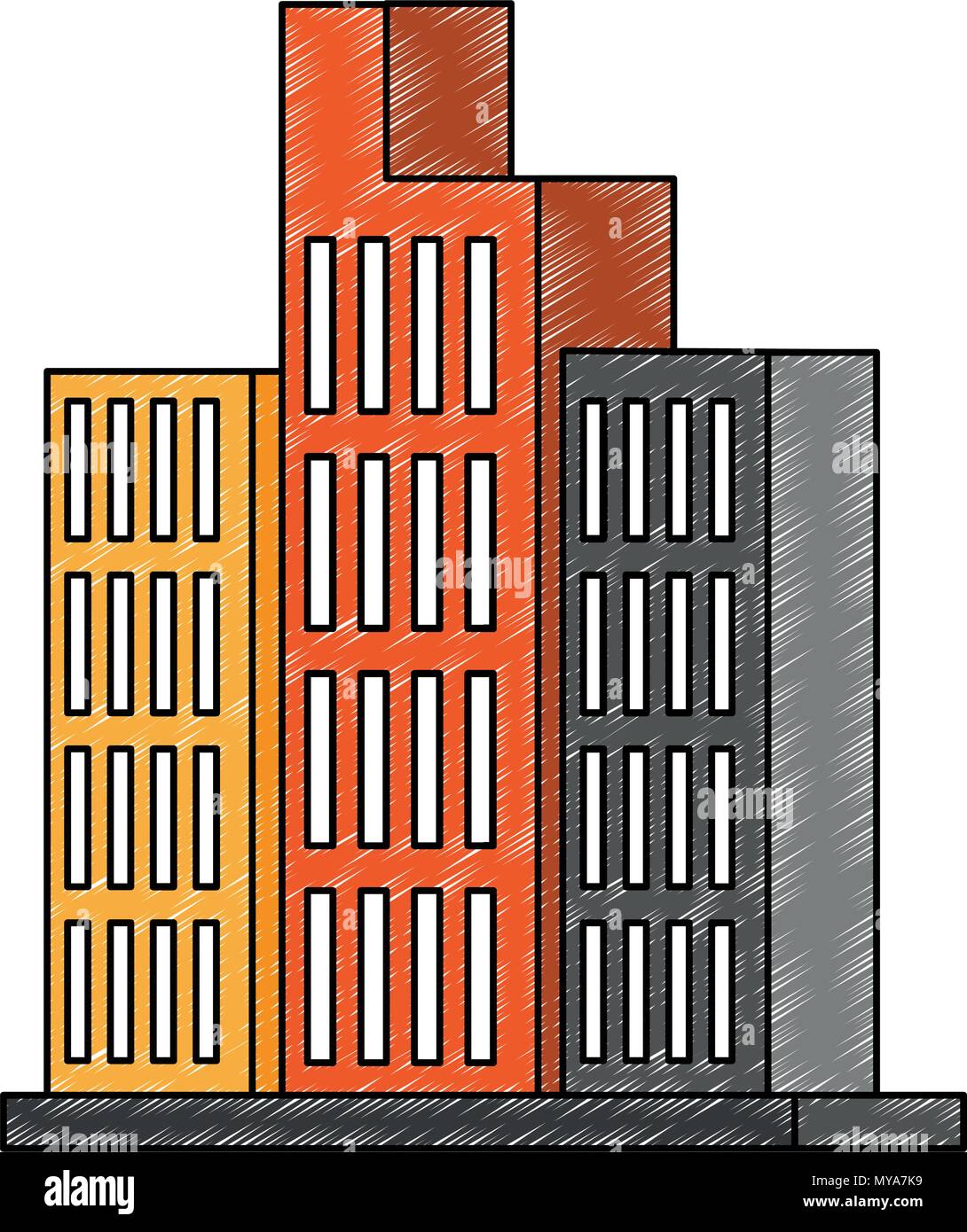 Urban buildings isolated scribble Stock Vector Image & Art - Alamy