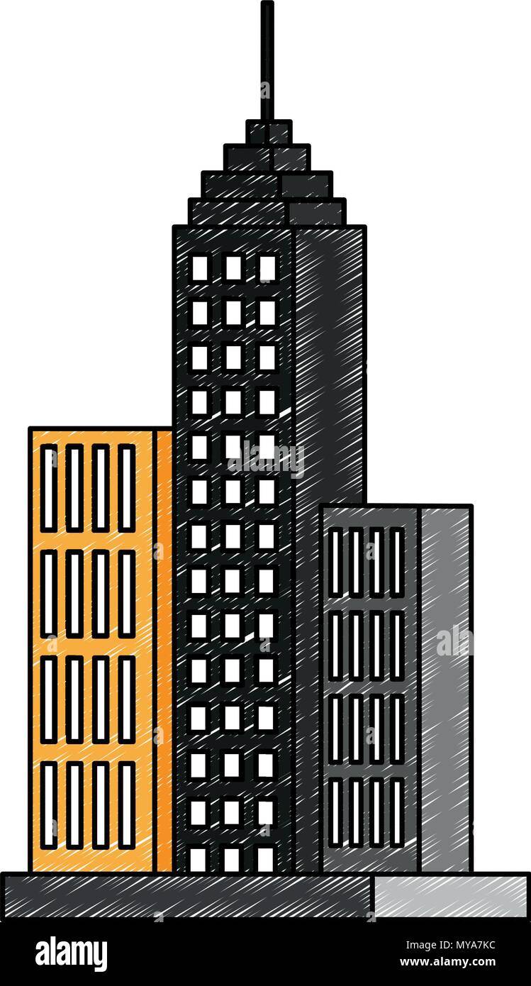 Urban buildings isolated scribble Stock Vector Image & Art - Alamy