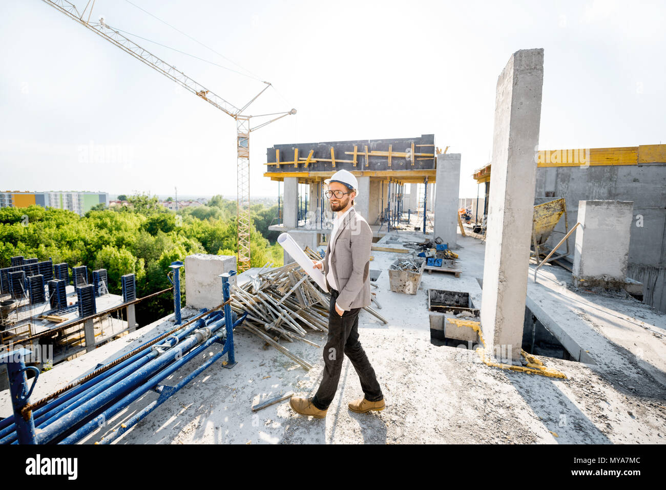 Man on the structure outdoors Stock Photo - Alamy