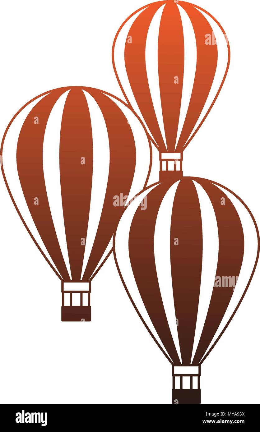 Hot air balloons flying red lines Stock Vector Image & Art - Alamy