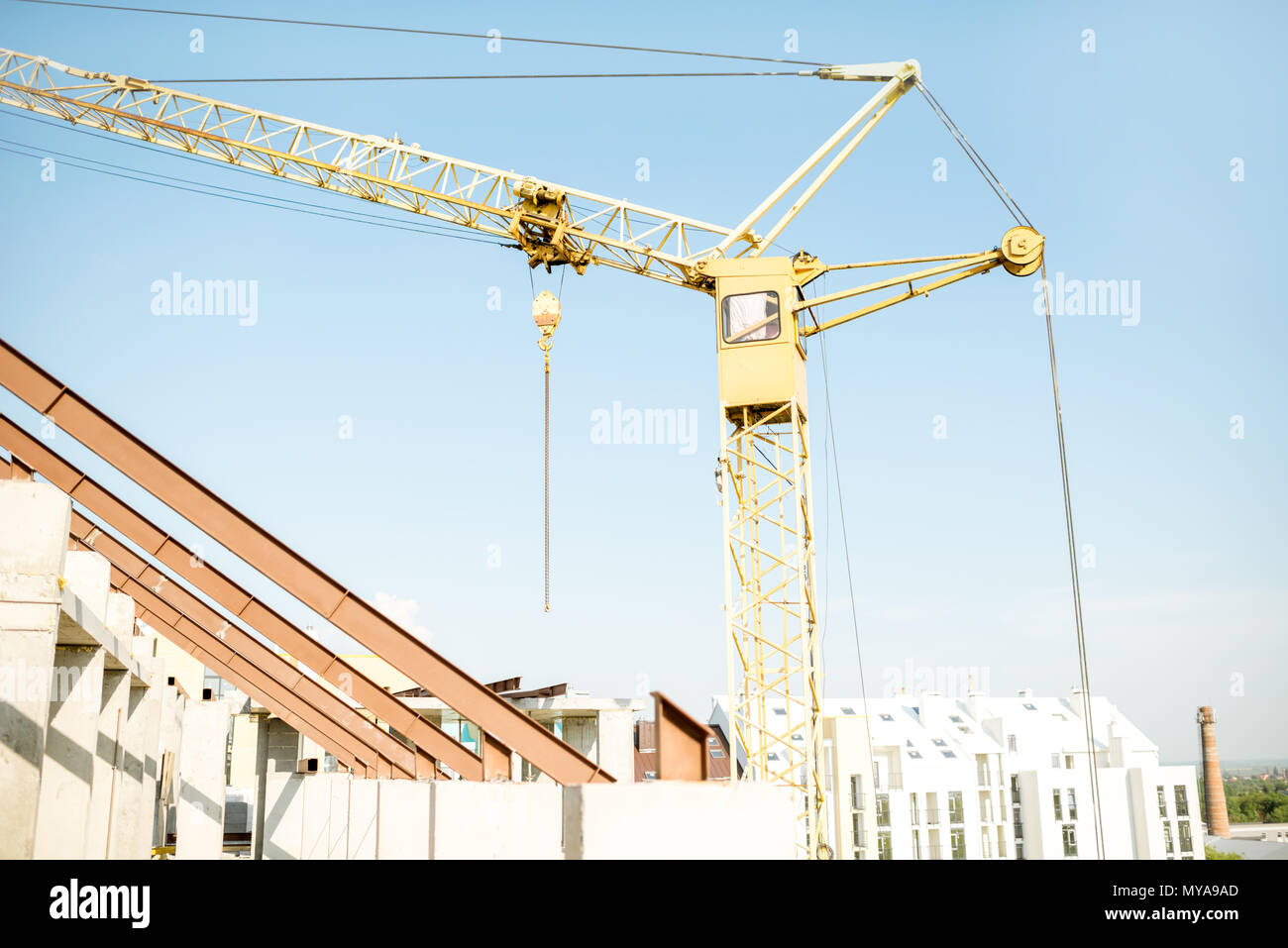 Old building cranes Stock Photo - Alamy