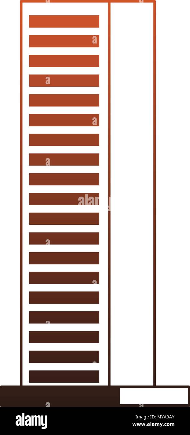 Urban building isolated red lines Stock Vector Image & Art - Alamy