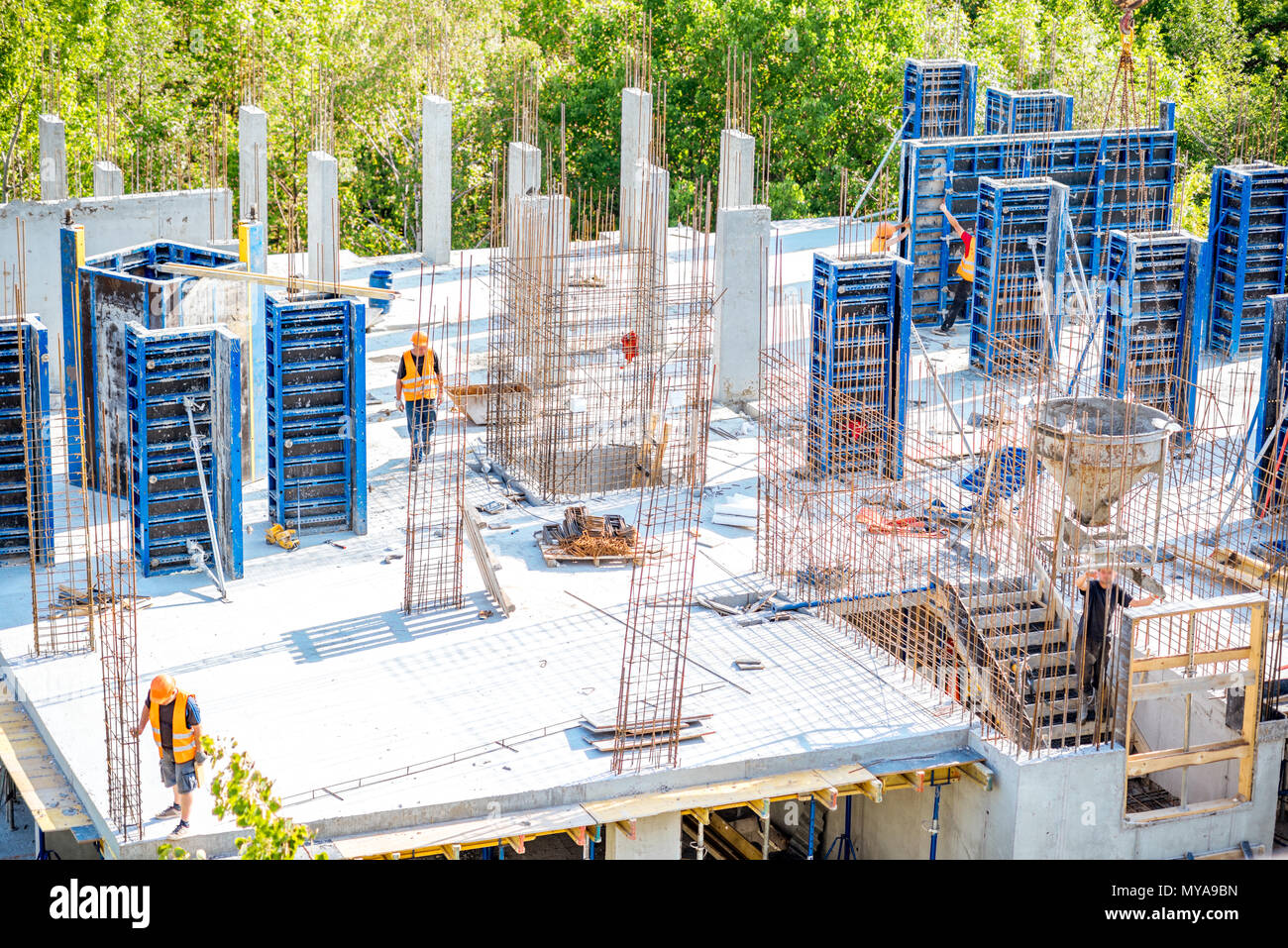 Building during the construction process Stock Photo - Alamy