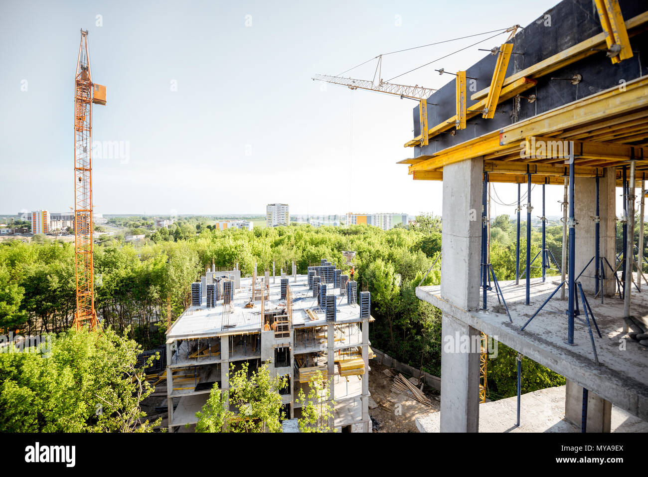 Building during the construction process Stock Photo - Alamy