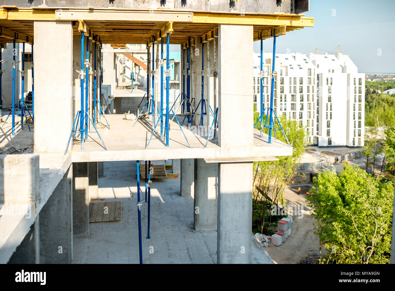 Building during the construction process Stock Photo - Alamy
