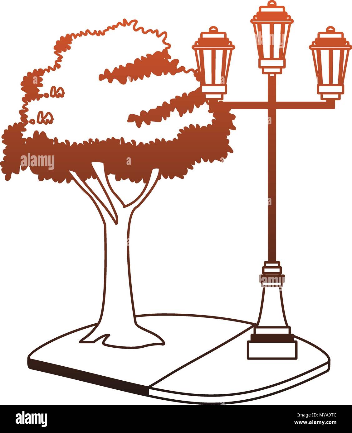 Outdoor tree lights Stock Vector Images - Alamy