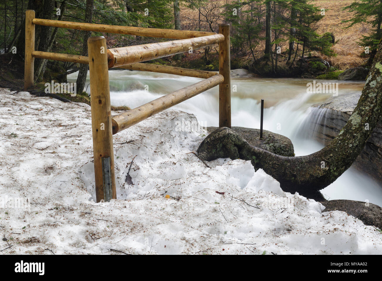 The Baby Flume on the Pemigewasset River in Franconia Notch State Park ...