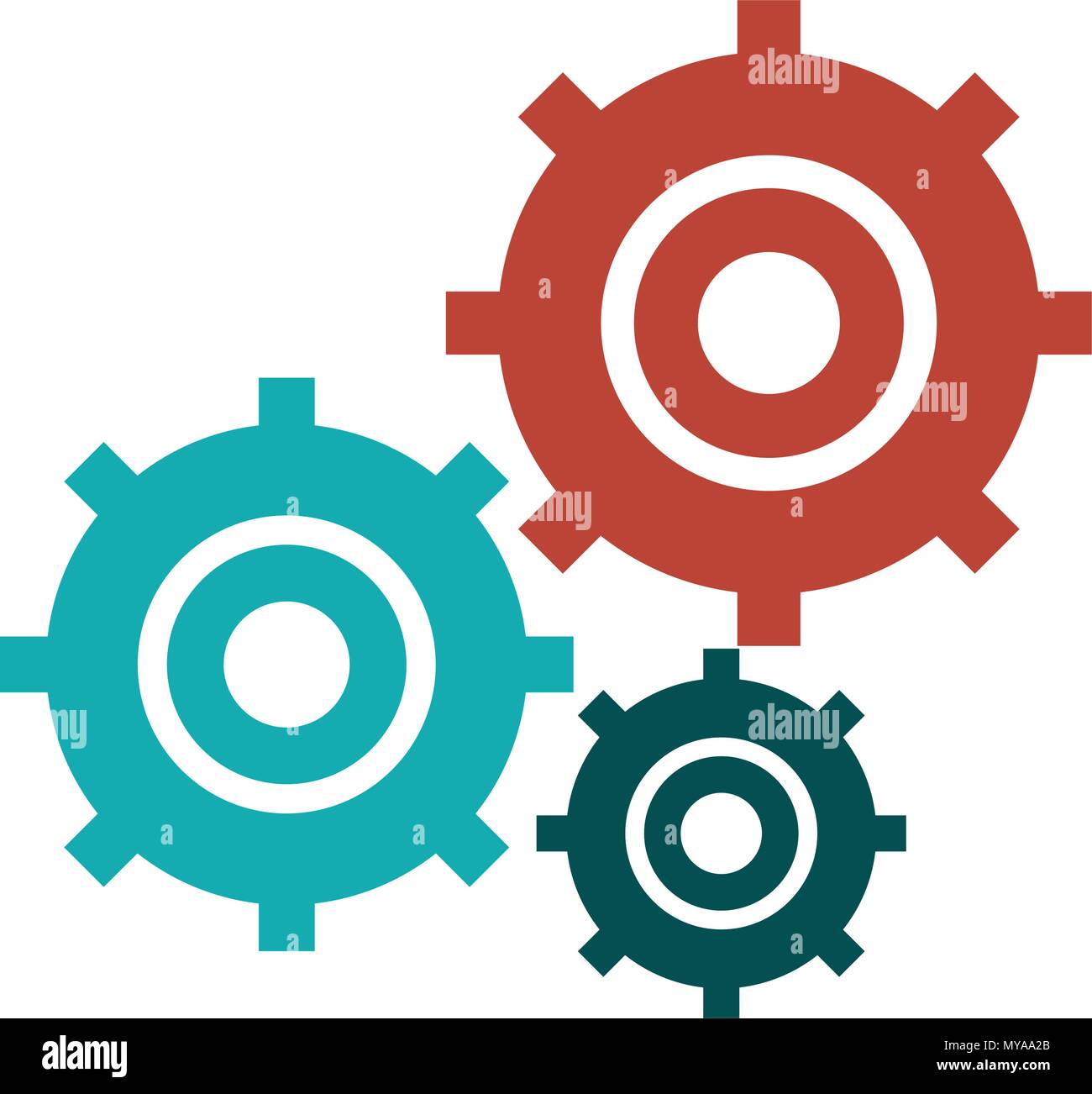 Gears working symbol Stock Vector Image & Art - Alamy