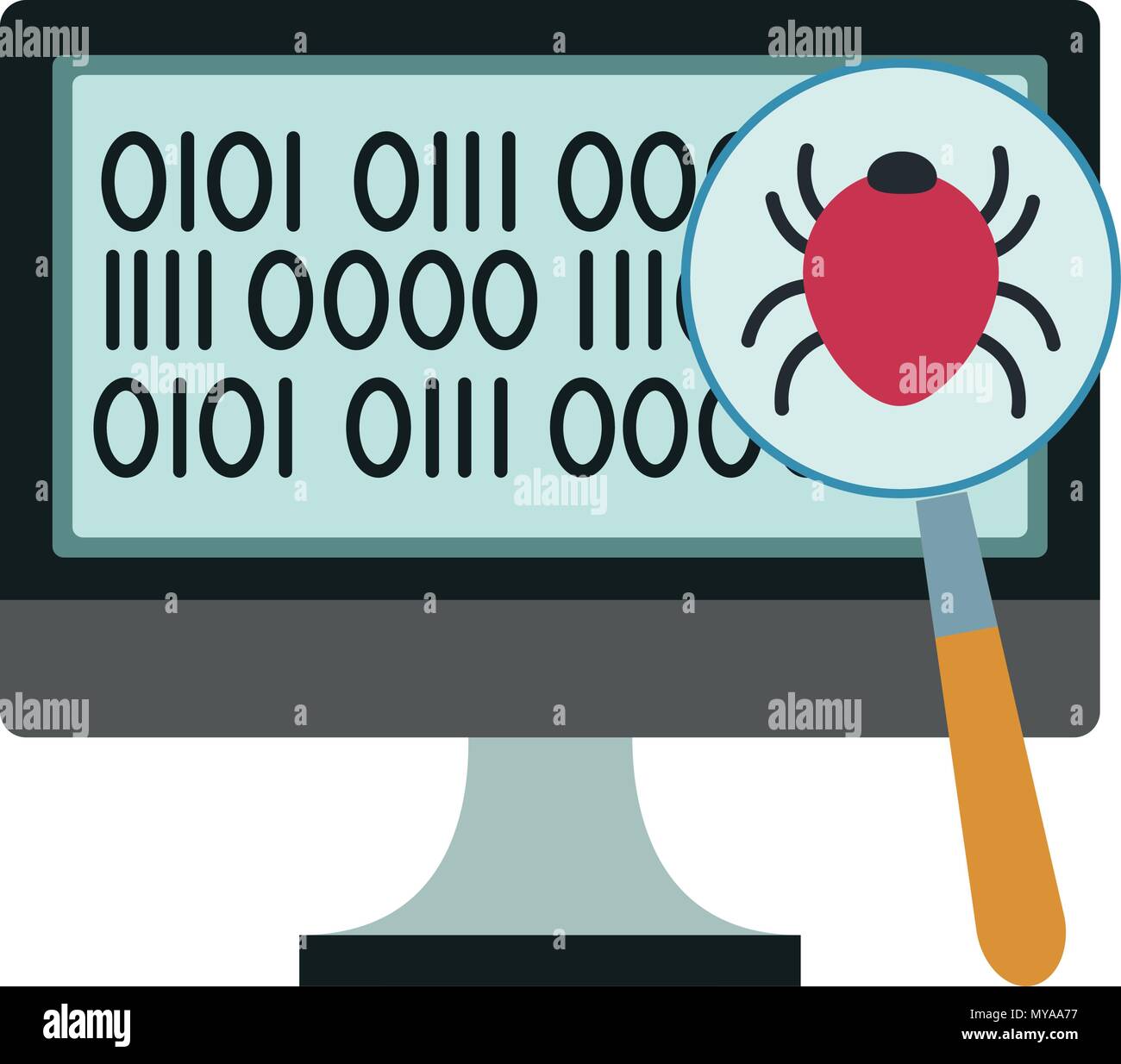 Checking computer virus Stock Vector Image & Art - Alamy