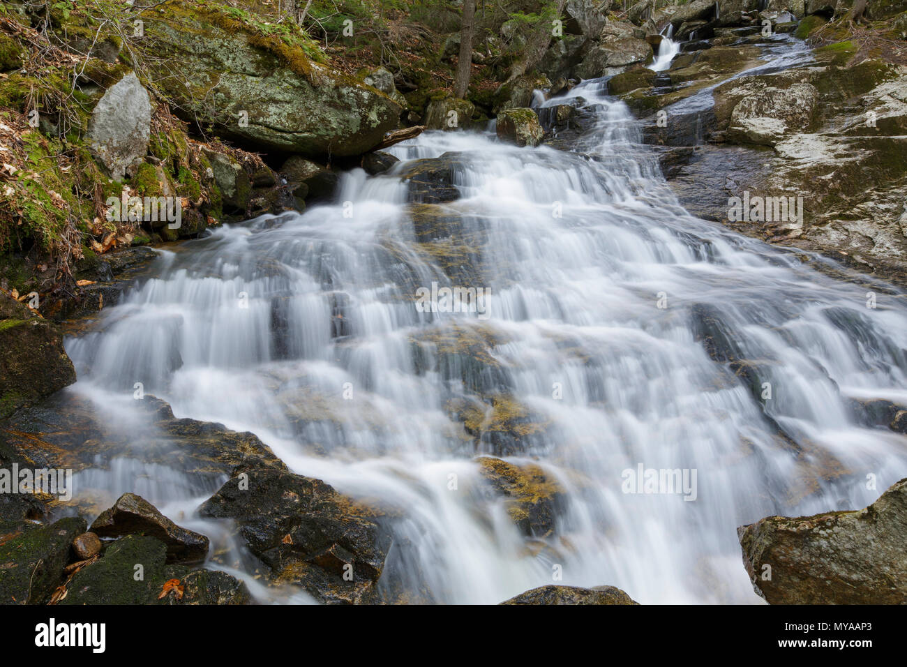 A cascade on Walker Brook in Woodstock, New Hampshire. The unofficial ...