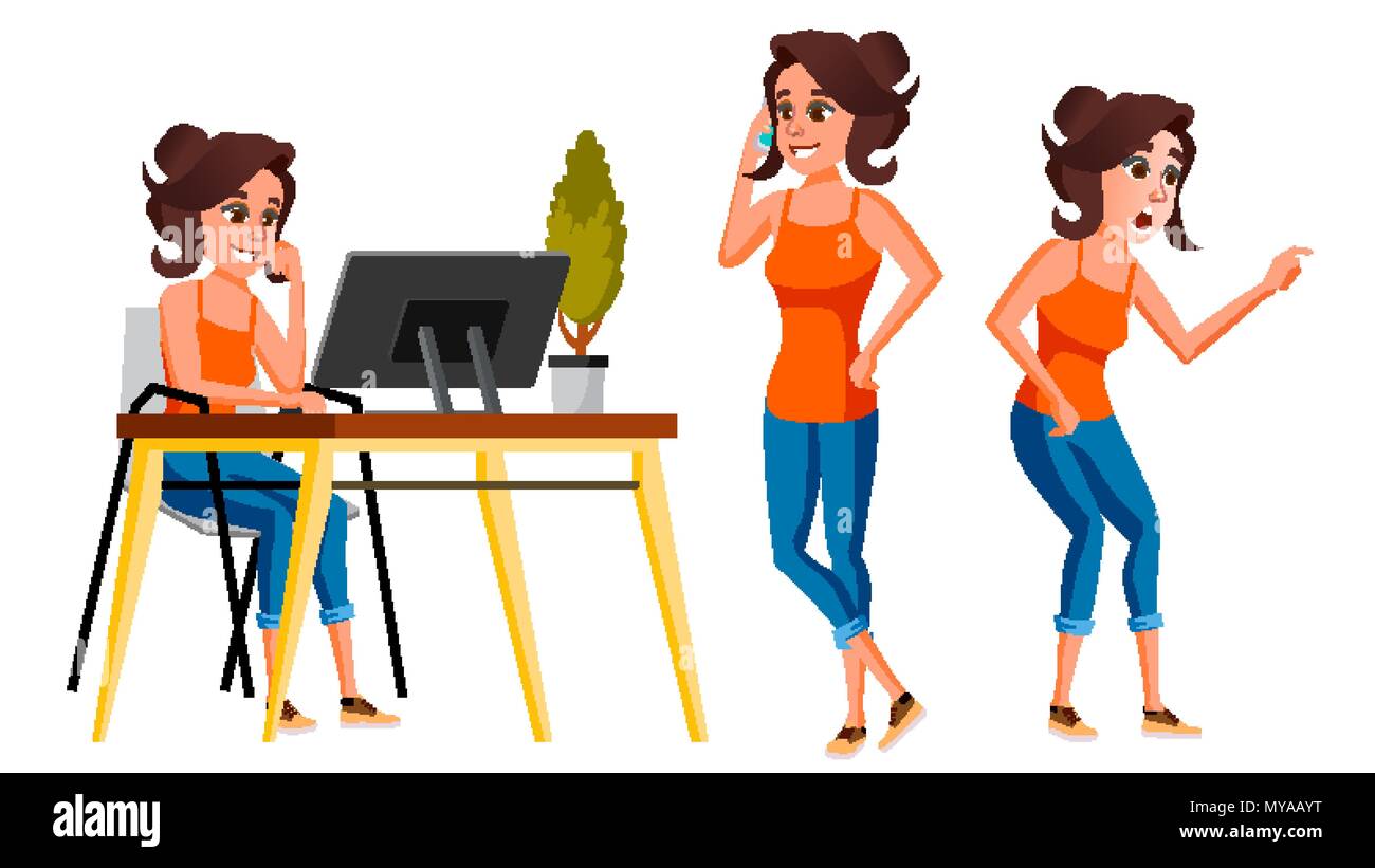 Female Office Worker Cartoon