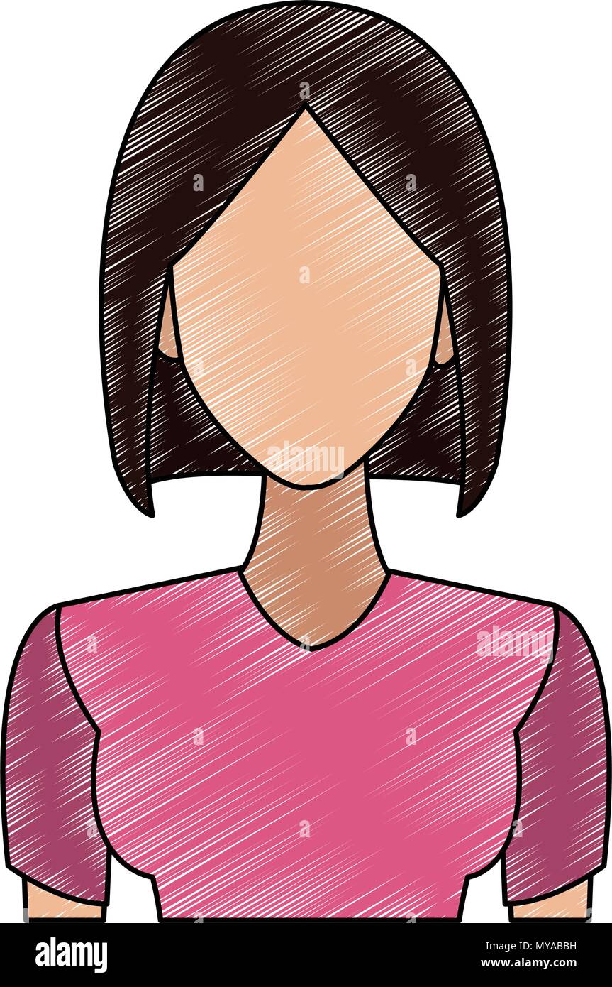 Young woman cartoon scribble Stock Vector Image & Art - Alamy