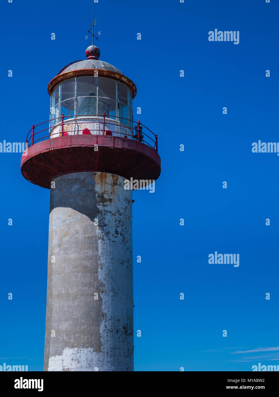 Cap Madeleine Lighthouse, village of Madelene-Centre, Gaspe Peninsula ...