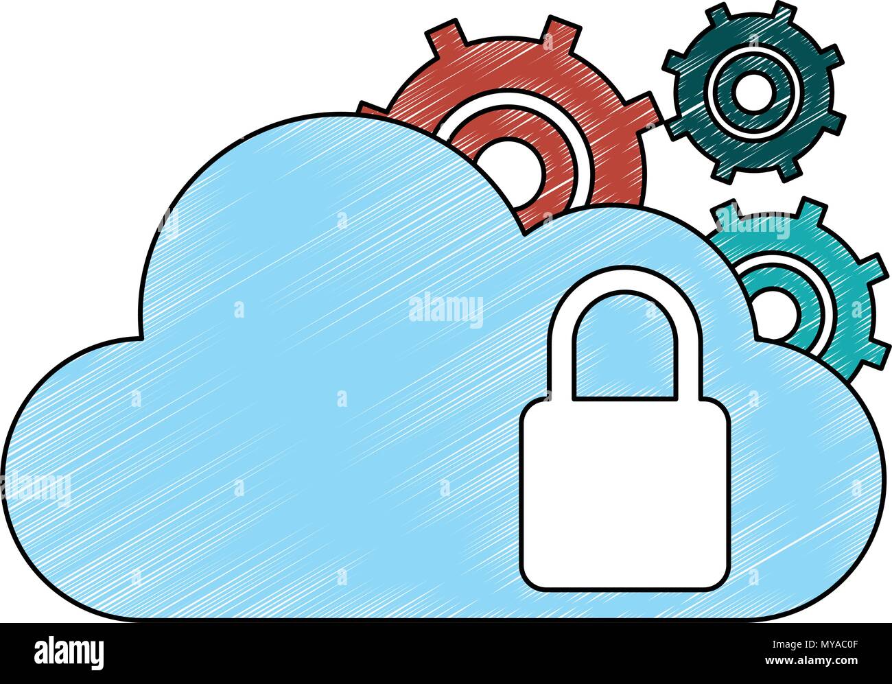 Cloud computing symbol scribble Stock Vector Image & Art - Alamy