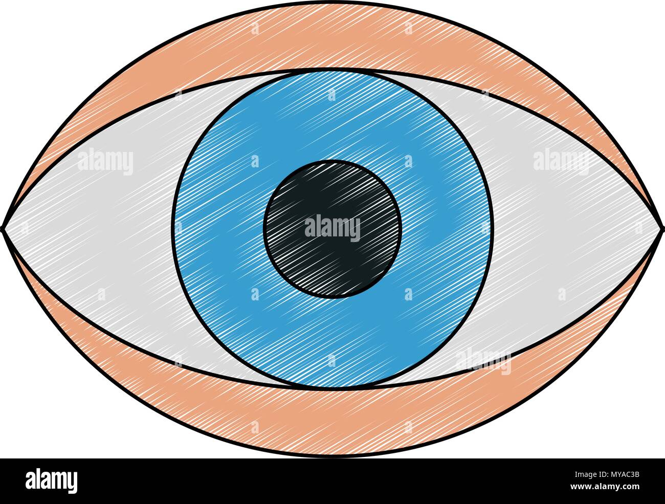 Surveillance eye symbol scribble Stock Vector Image & Art - Alamy