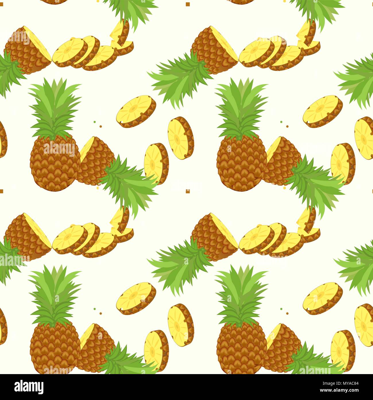 Seamless pattern with tropical Ananas. Element for design of ...