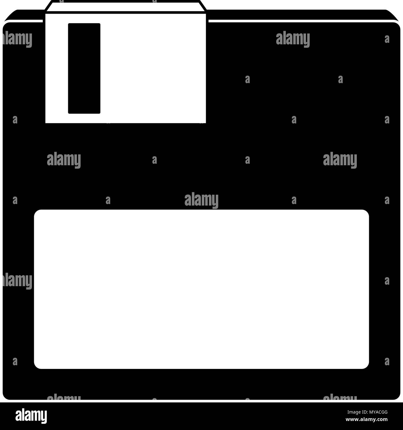 Diskette save symbol in black and white Stock Vector Image & Art - Alamy