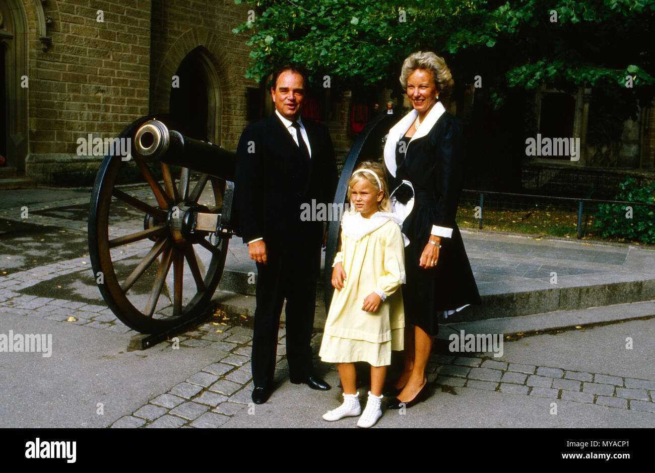 Marie Cecile (?) Prinzessin von Preußen, mit Ehemann, Deutschland 1989 ...