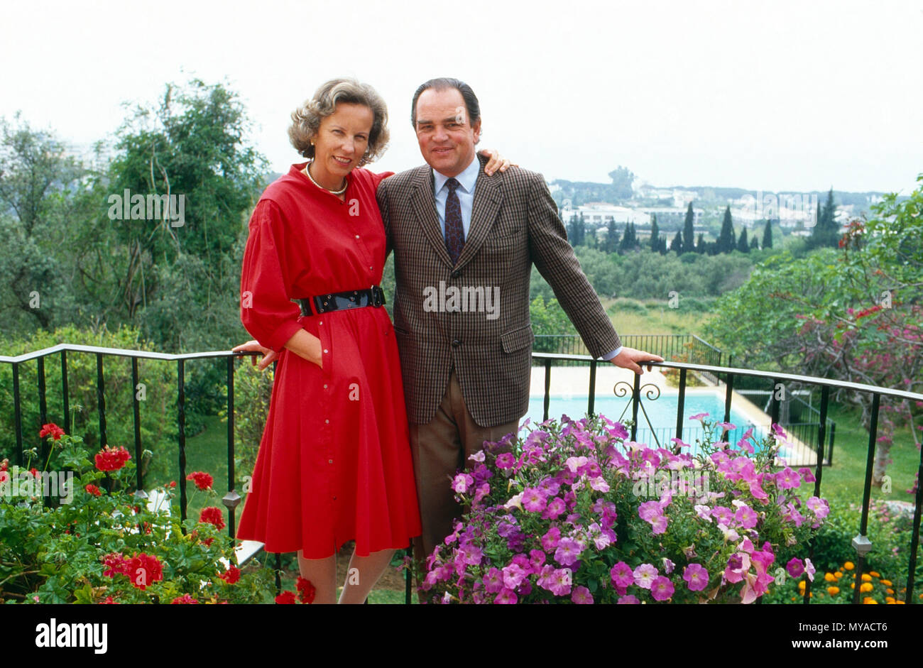 Marie Cecile (?) Prinzessin von Preußen, mit Ehemann, Deutschland 1989 ...