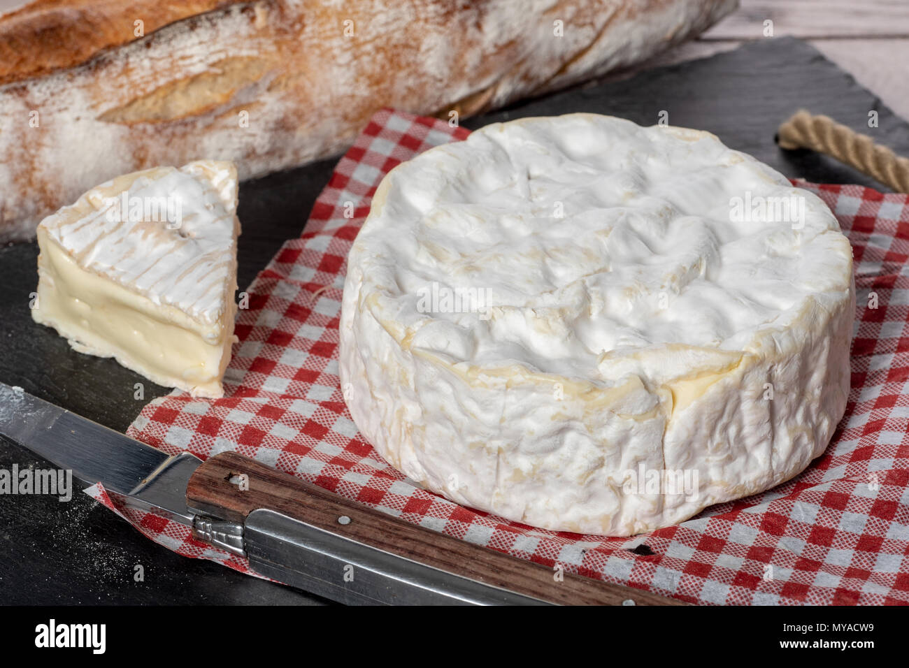 Camembert cheese traditional Normandy French, a dairy product Stock ...