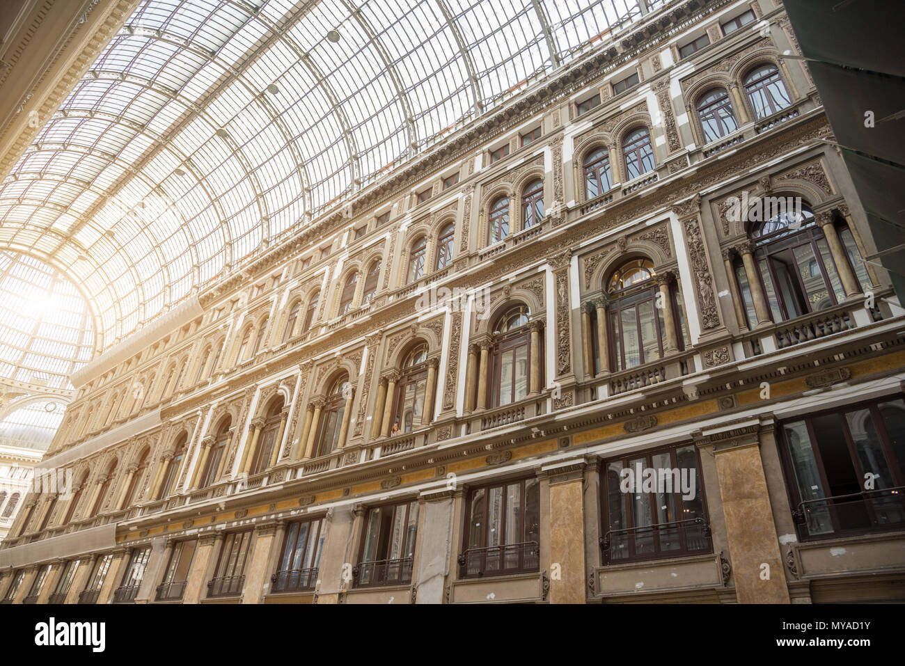 View of interior Umberto I Gallery in Naples - Italy Stock Photo - Alamy