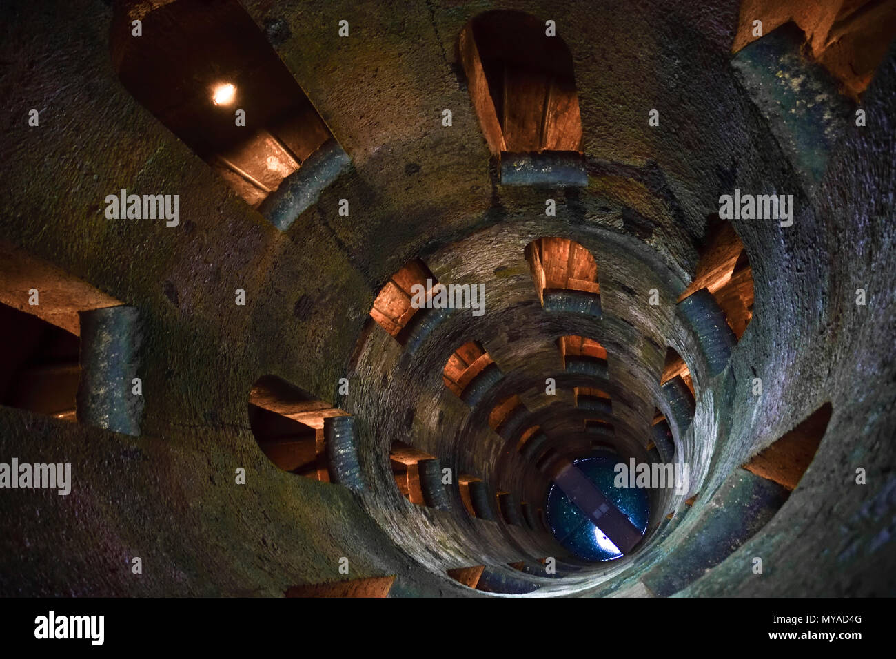 St. Patrick's well, Orvieto, Italy. Historic well. Great engineering ...