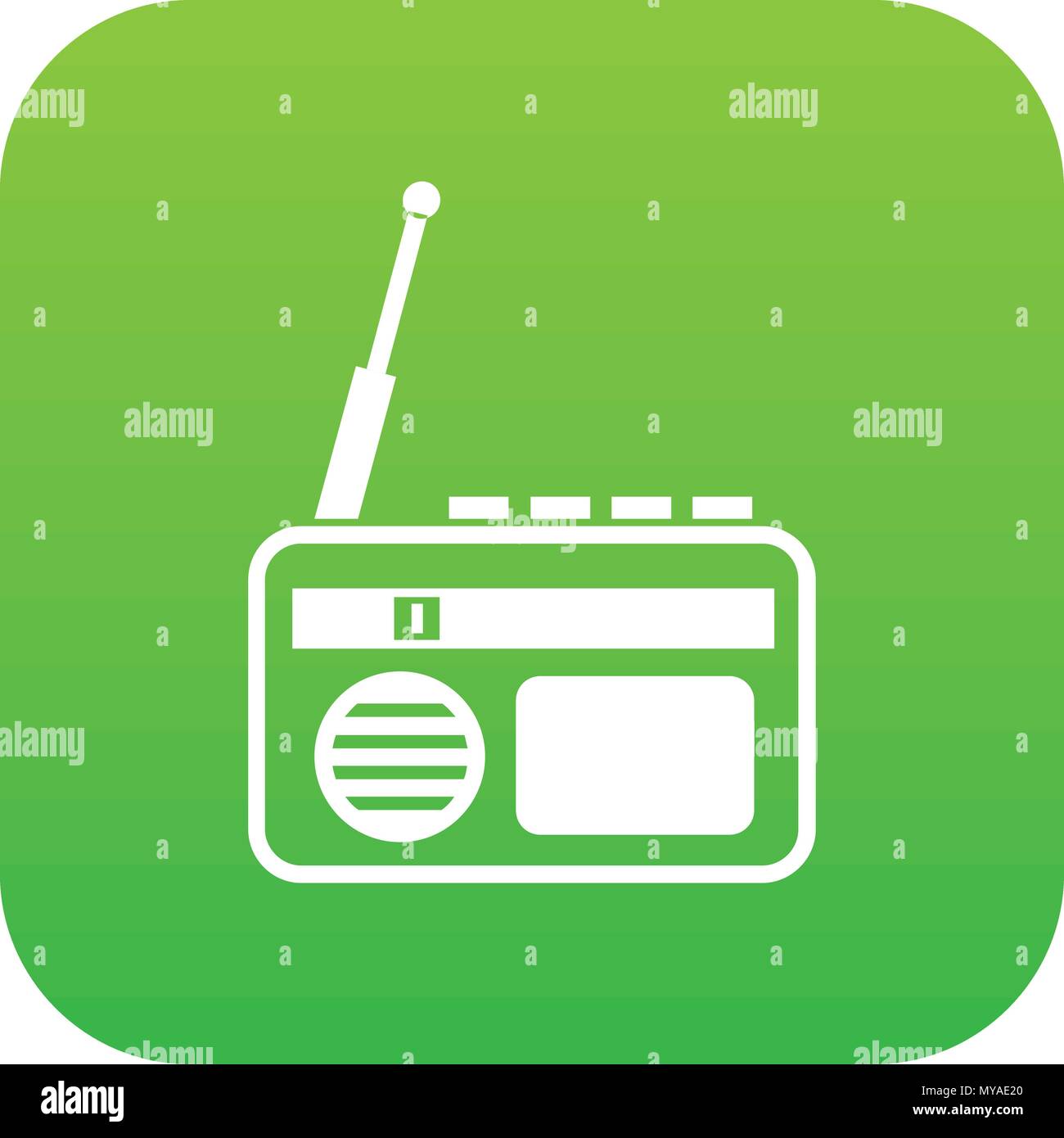 Radio icon digital green Stock Vector Image & Art - Alamy