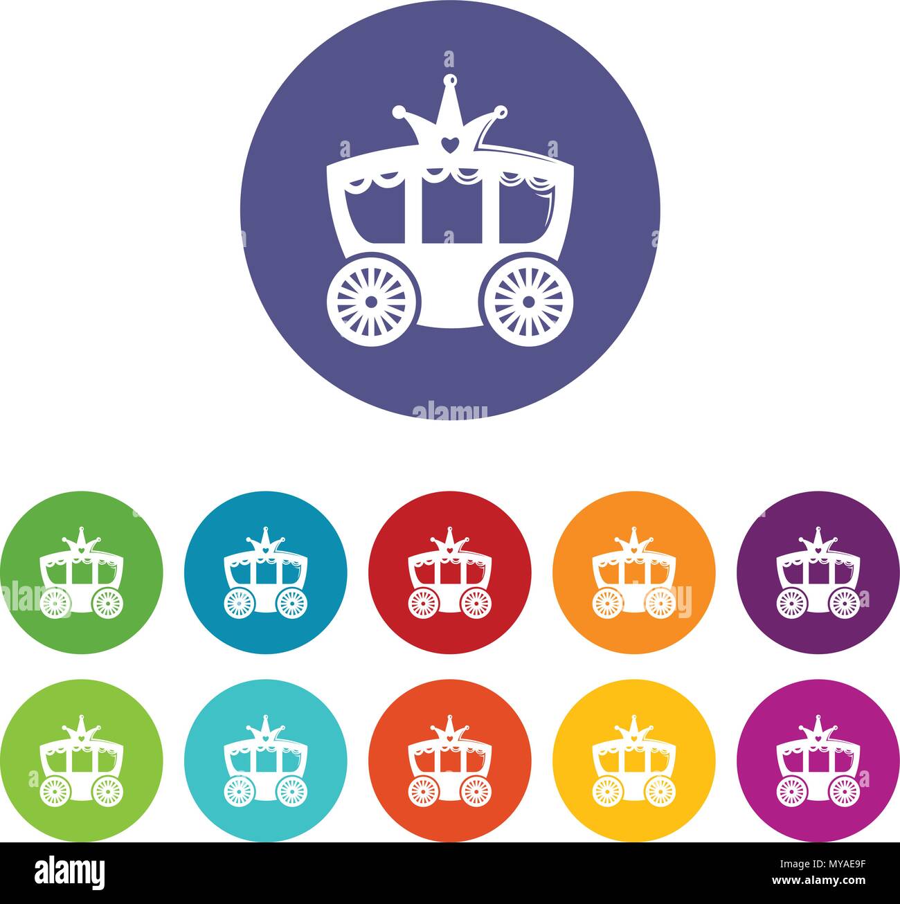 Carriage icons set vector color Stock Vector Image & Art - Alamy