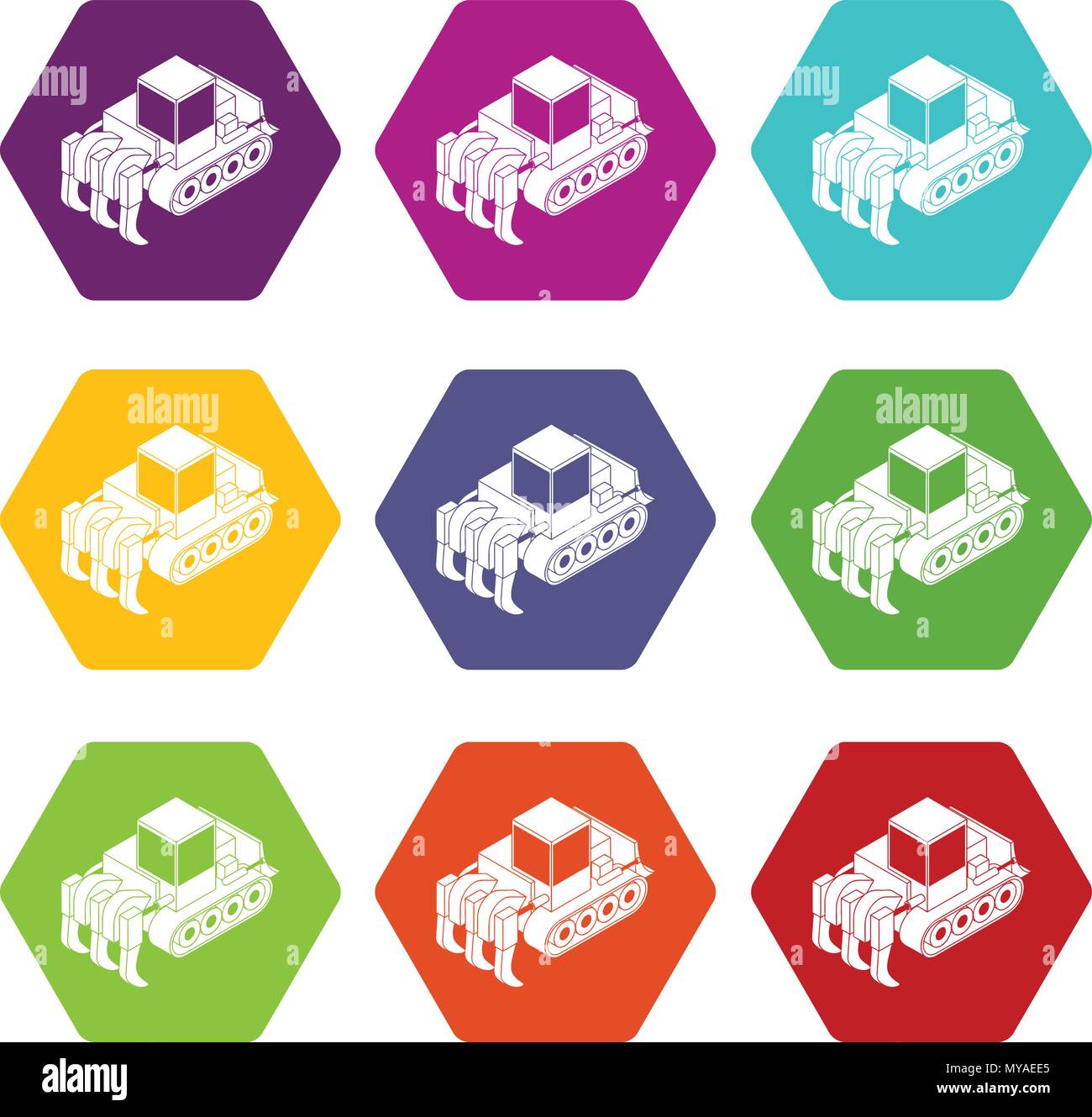 Bulldozer tracks Stock Vector Images - Alamy