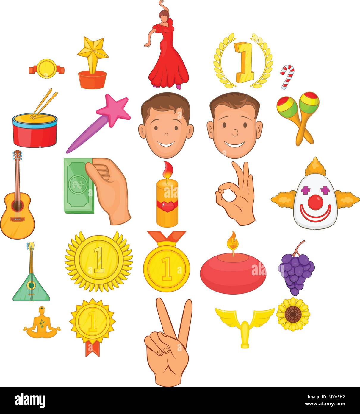 Treat icons set, cartoon style Stock Vector Image & Art - Alamy