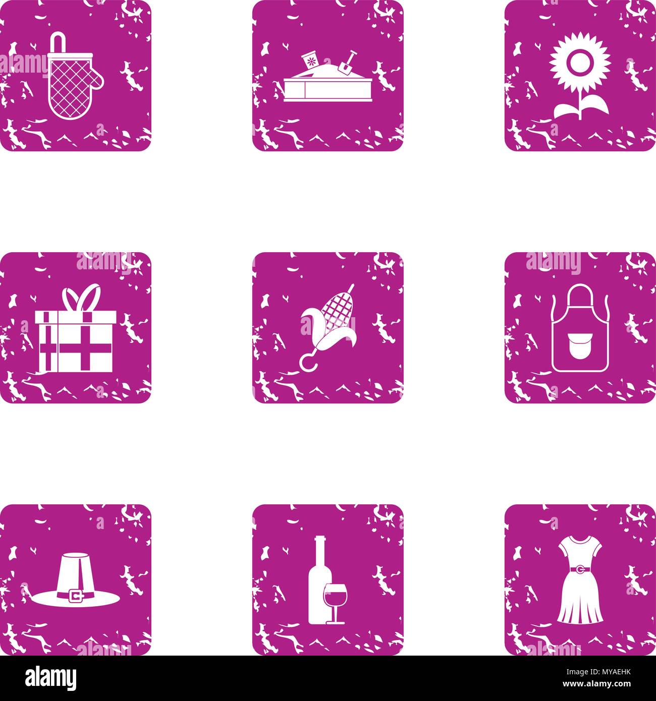 Immediate family icons set, grunge style Stock Vector Image & Art - Alamy