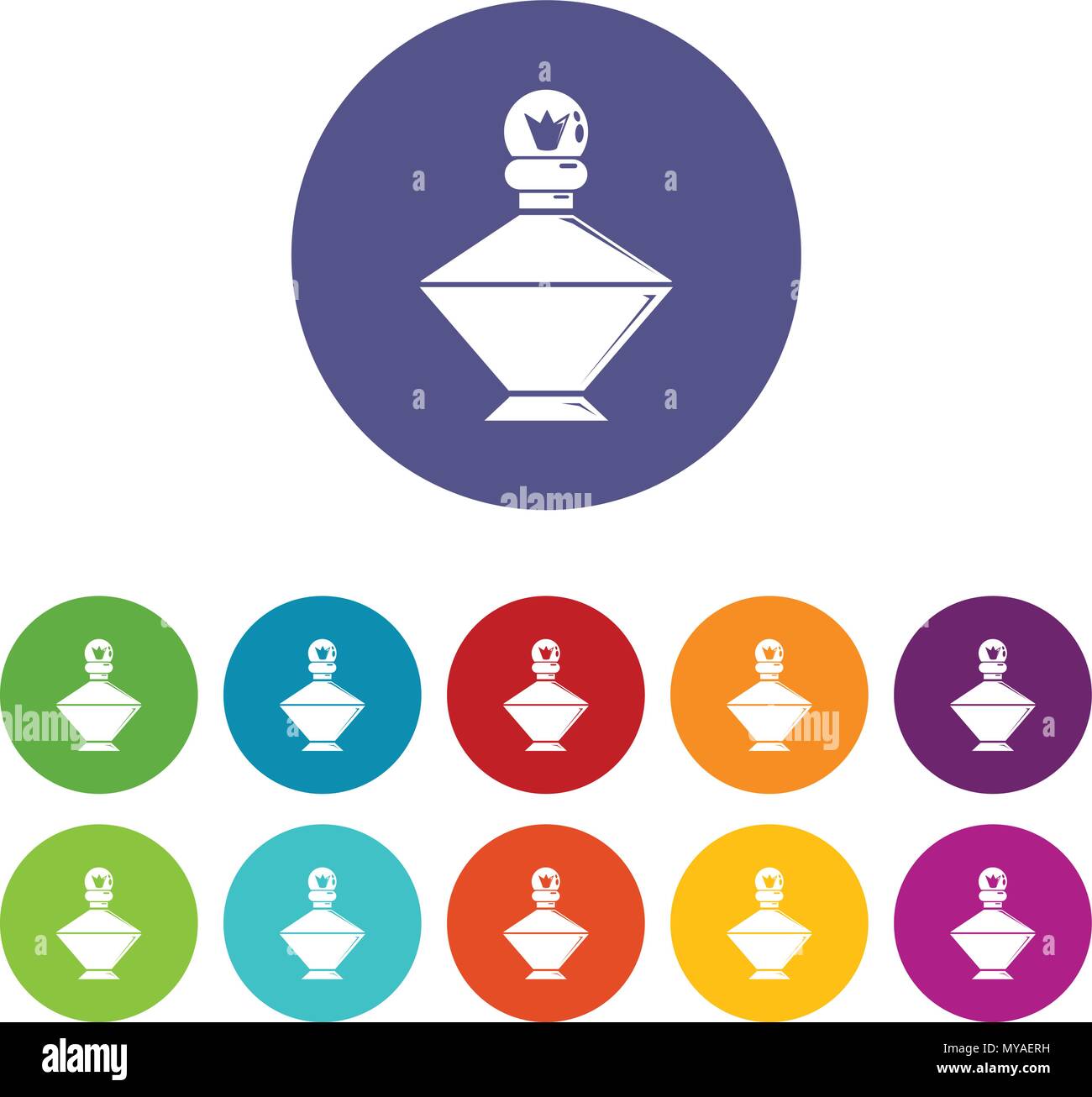 Queen perfume icons set vector color Stock Vector Image & Art - Alamy