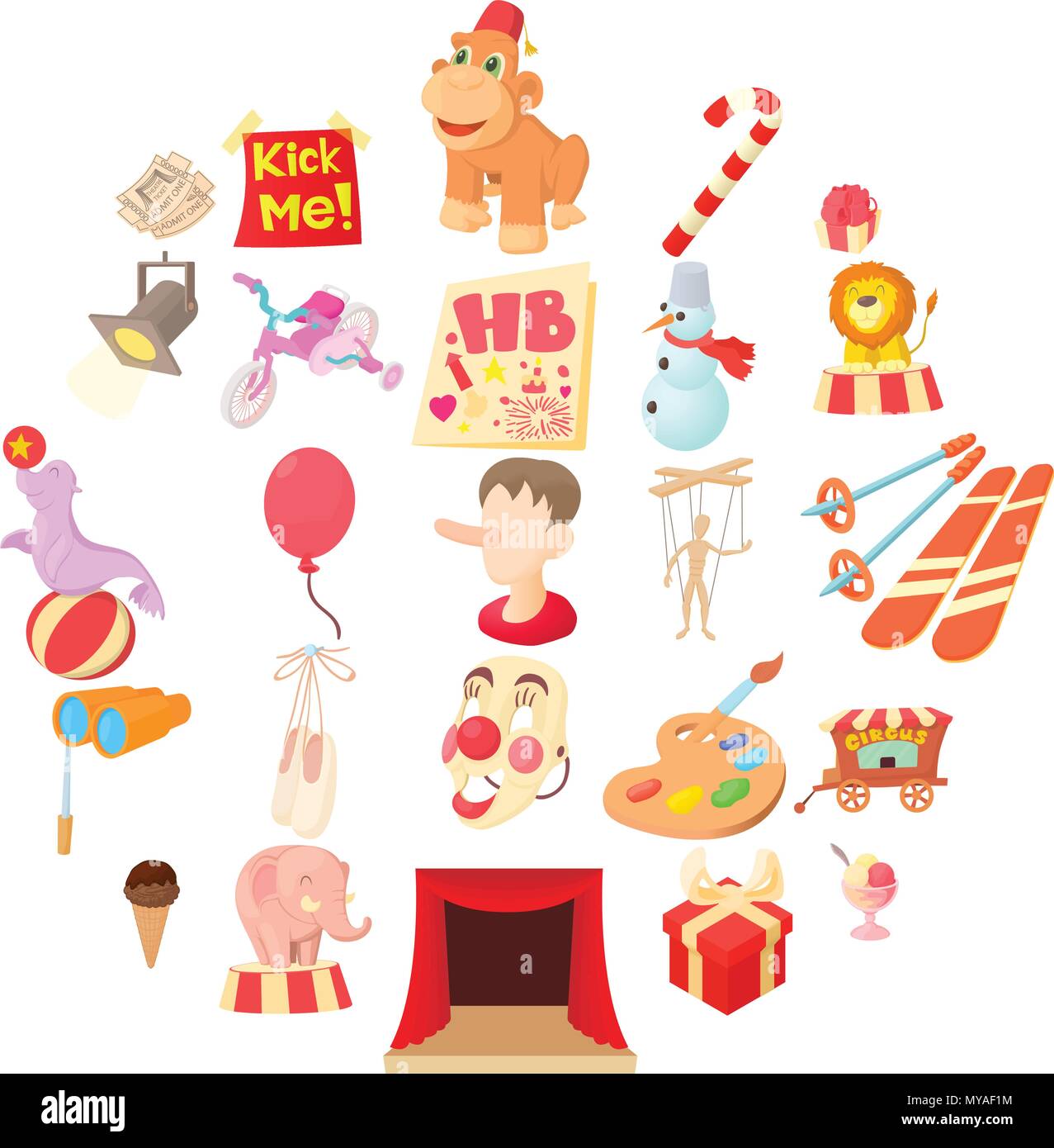 Delight icons set, cartoon style Stock Vector Image & Art - Alamy