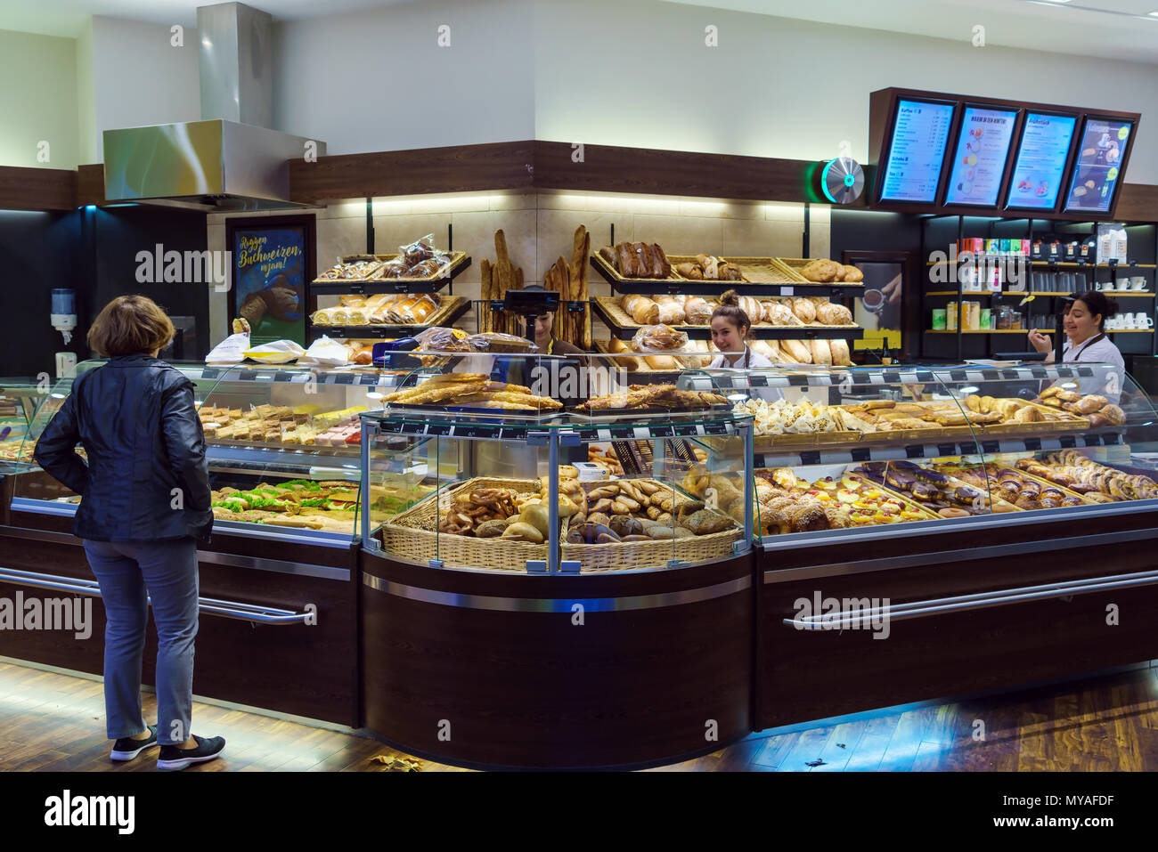 Vienna, Austria - October 22, 2017: The interior of the store with a ...
