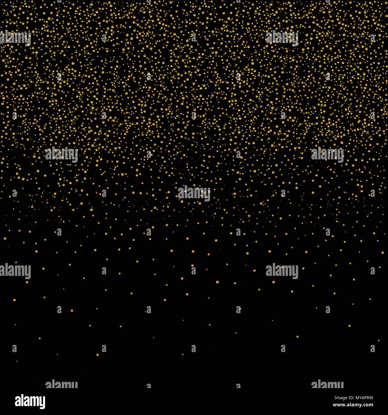 Golden confetti background, golden glitters stars. Festive holiday ...